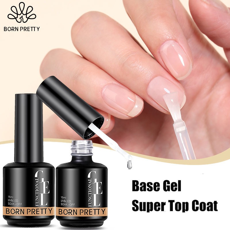 Jual BORN PRETTY Kutek Gel Base Coat Nail Gel Top Coat 15ml Kutek Nail Art kuku Kutek Gel UV ...