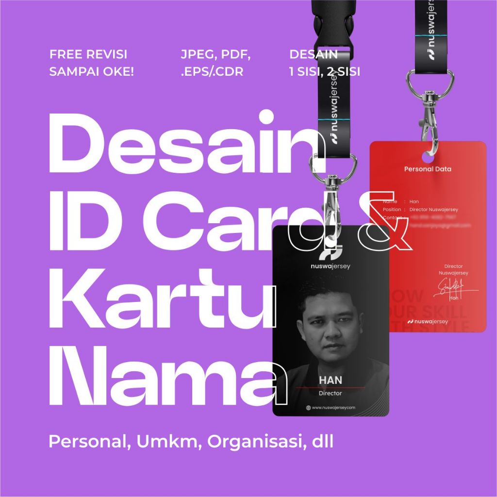 Jual Desain Kartu nama ID Card custom | Shopee Indonesia