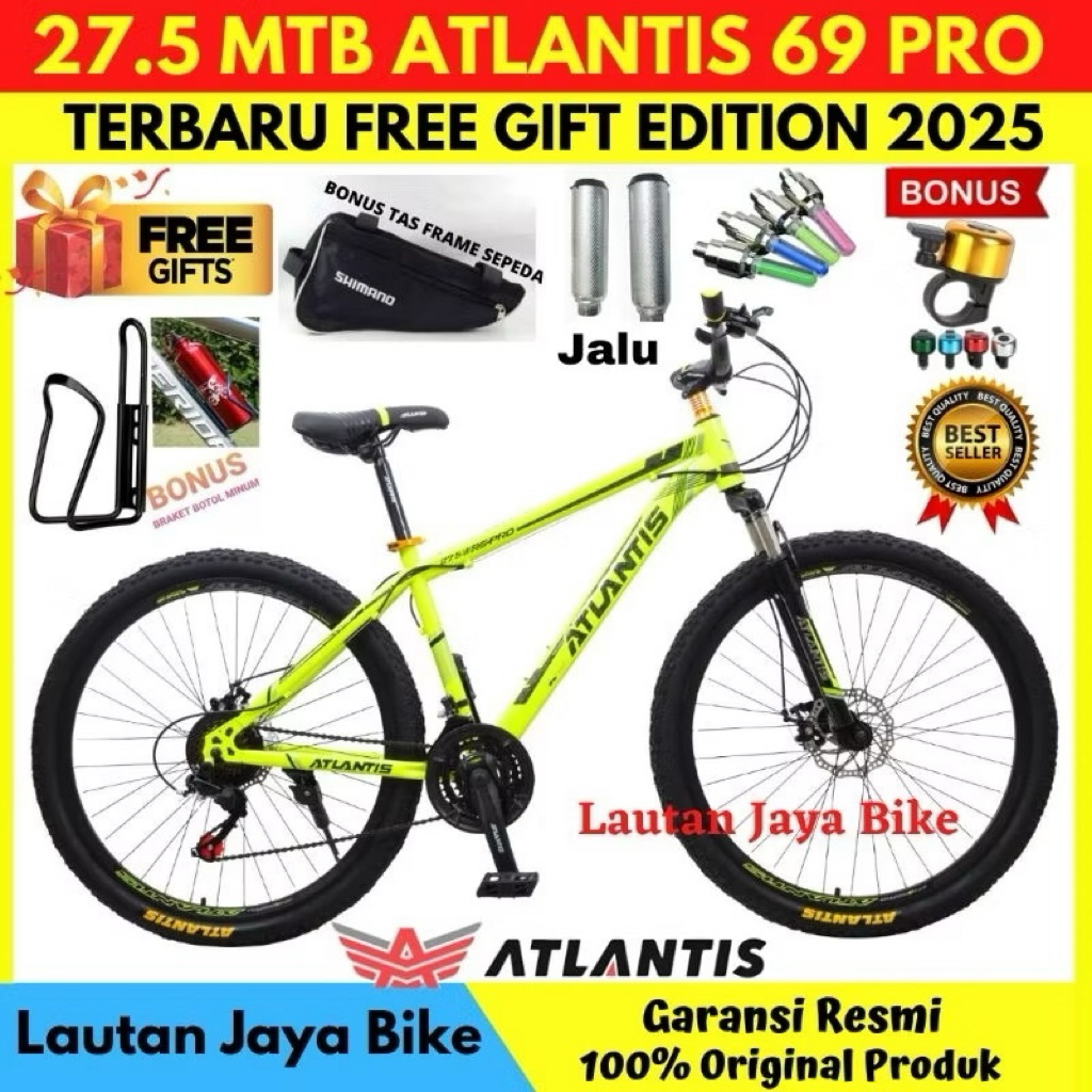 Jual Sepeda Gunung MRB 27.5 ATLANTIS Sporty Rem Discbrake 21 Speed New ...