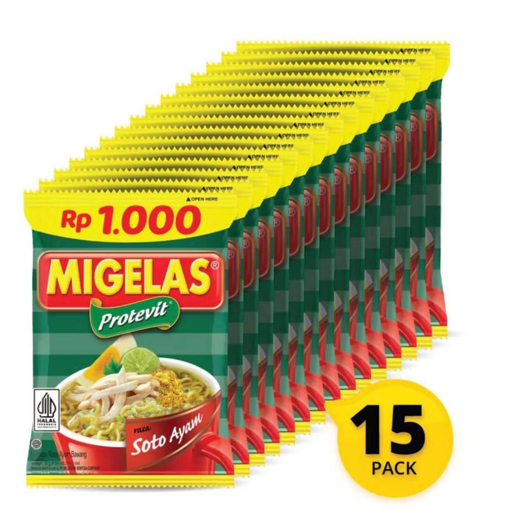 Jual Mie Gelas Migelas Rasa Soto Ayam 15 Sachet– Mi Instan Cup Praktis ...
