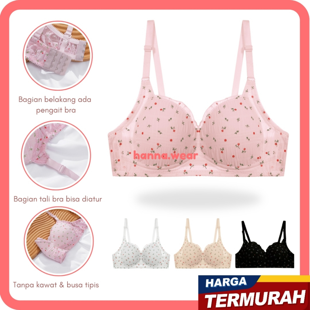 Jual [UKURAN KECIL] Bra Push Up Tanpa Kawat 36413 Bra Tanpa Kawat Bra ...