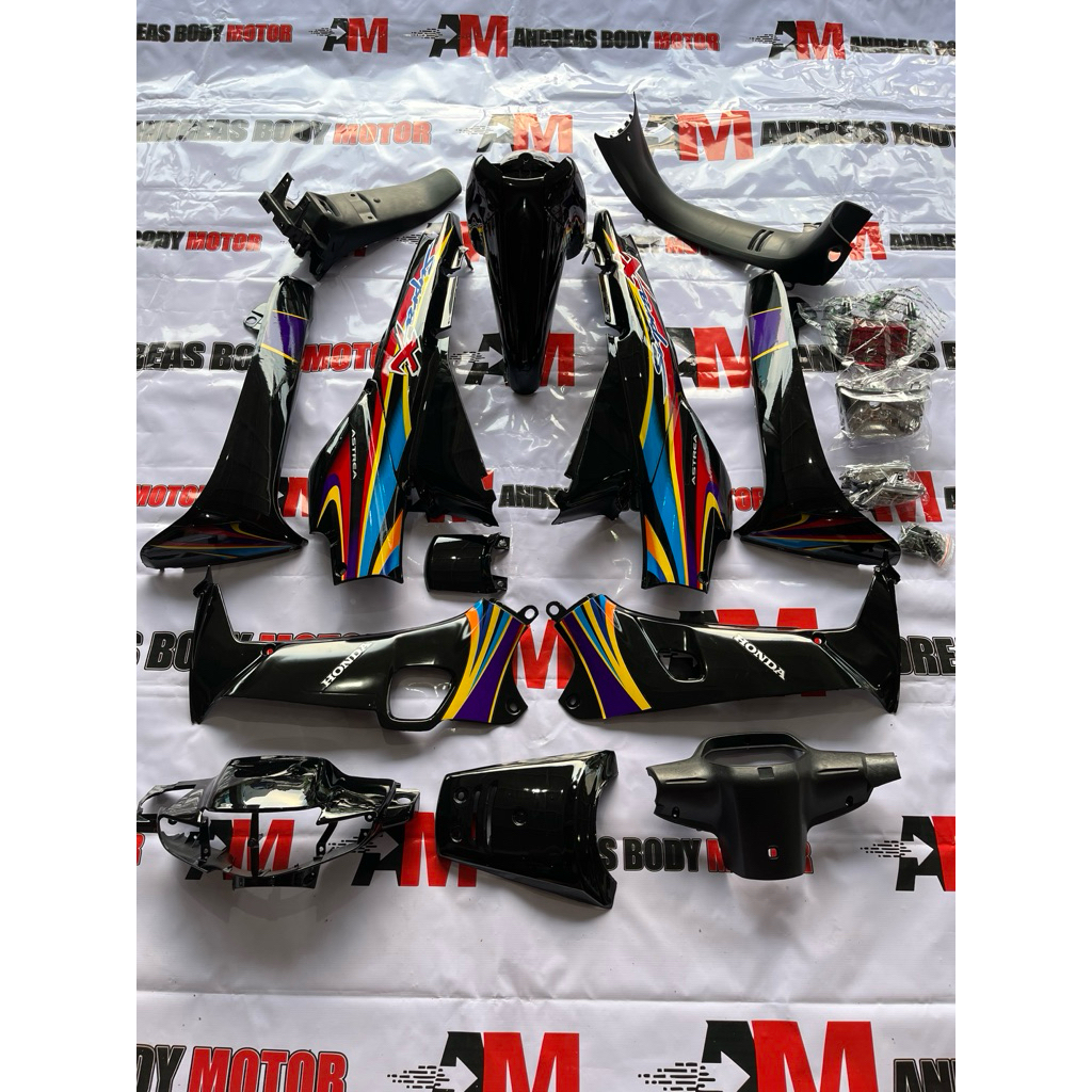 Jual paket cover body supra x 110 full body cover full set body Honda ...