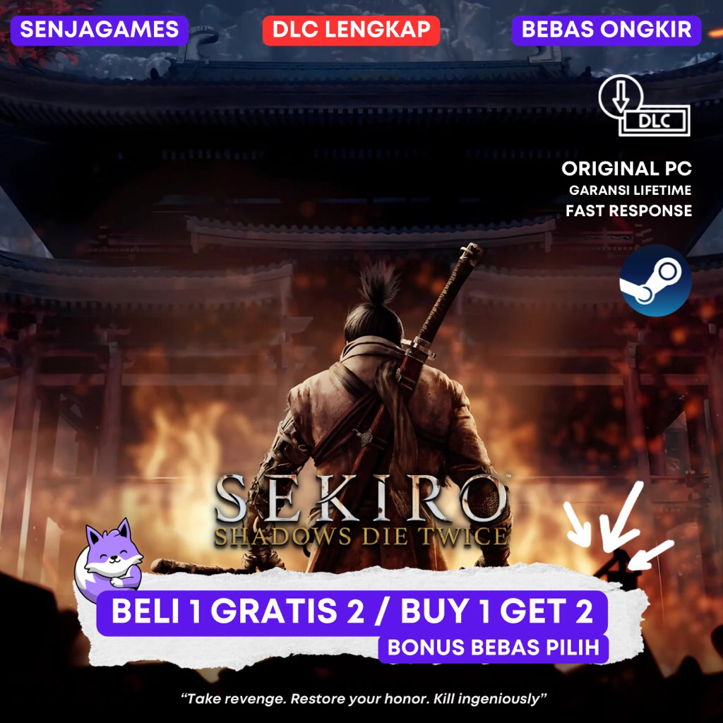 Jual SEKIRO SHADOWS DIE TWICE GAME OF THE YEAR EDITION PC ORIGINAL GAME | Shopee Indonesia