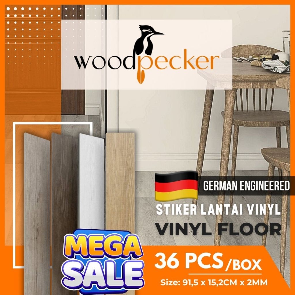 Jual Lantai Vinyl Tempel | Sticker Lantai | Vynil Lantai | WOODPECKER 1 ...