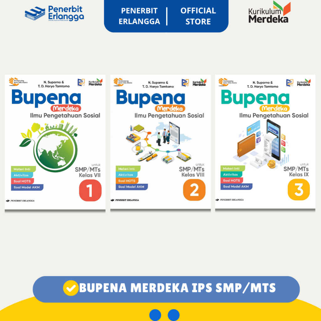 Jual [Erlangga Official] Bupena Merdeka Ips Smp/Mts Kelas 7 8 9 Kurikulum Merdeka | Shopee Indonesia