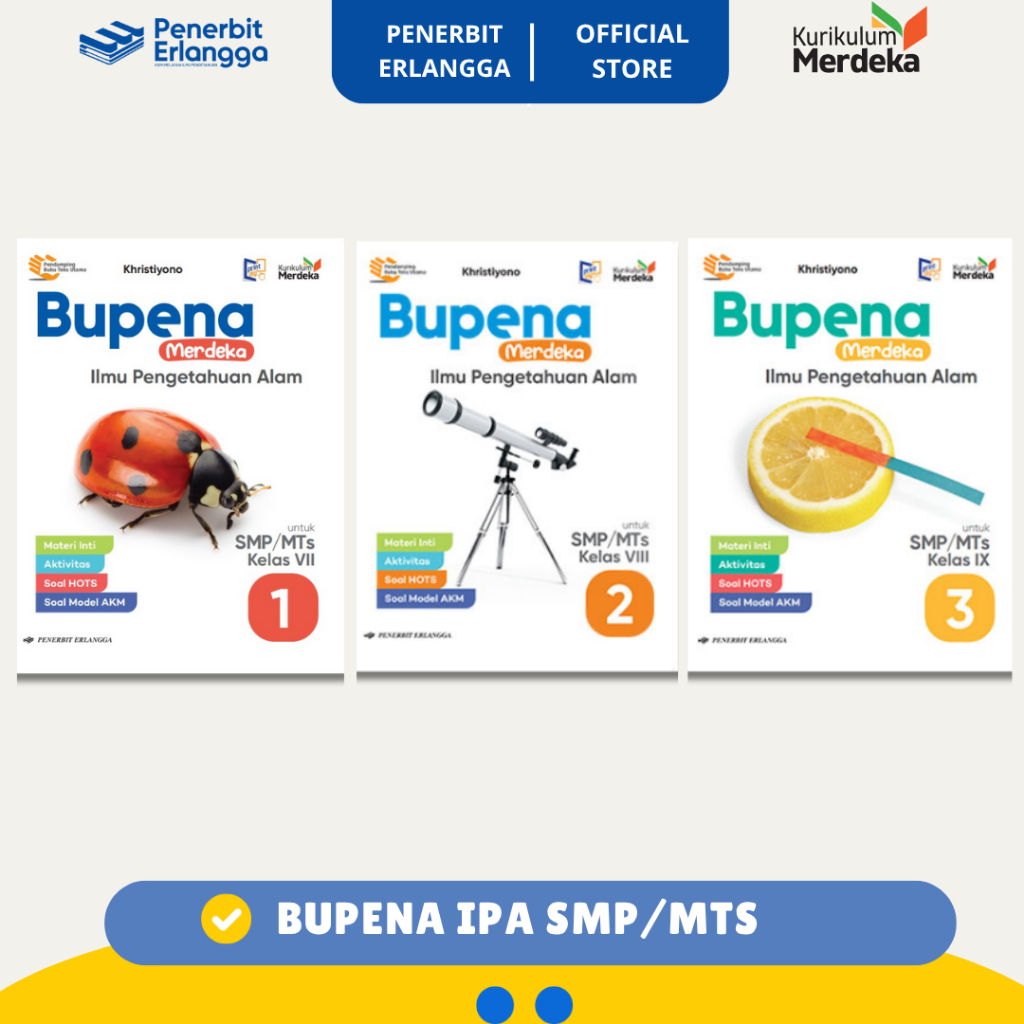 Jual [Erlangga Official] Bupena Ipa Merdeka Smp/Mts Kelas 7 8 9 Kurikulum Merdeka | Shopee Indonesia