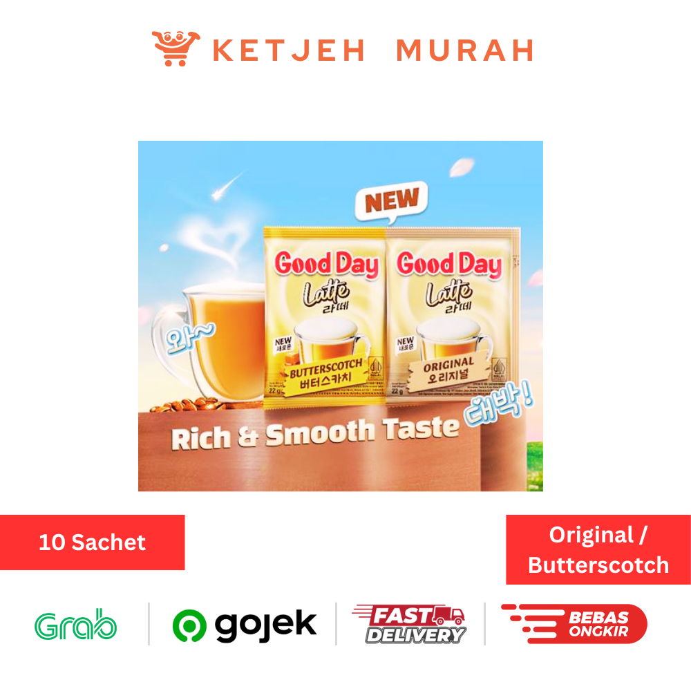 Jual Kopi Good Day Latte Original / Butterscotch 1 Renteng isi 10 ...