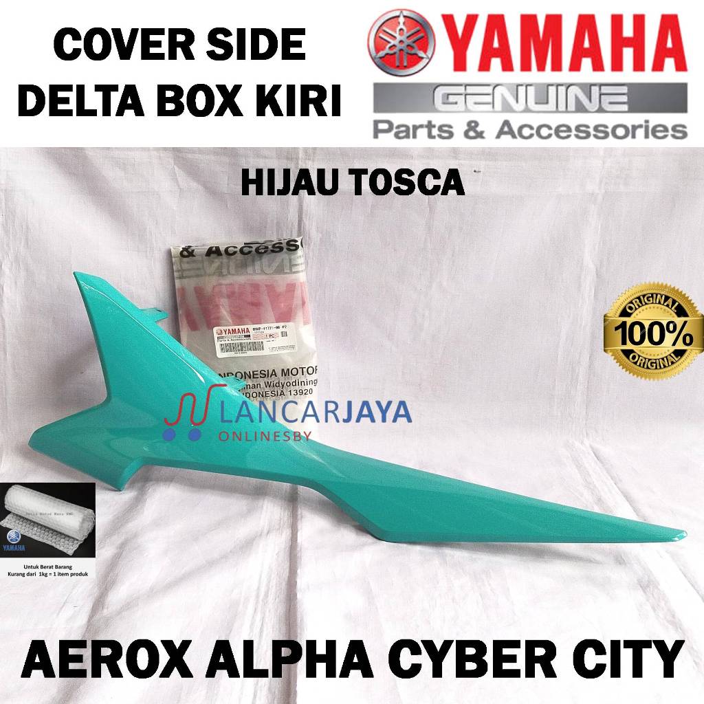 Jual Cover Side Delta Box Hijau Tosca Kiri Aerox Alpha Cyber City Mat ...