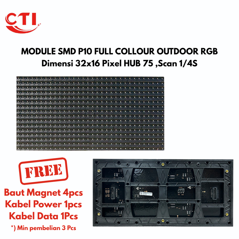 Jual Panel Module P10 Led Videotron Running text Full Outdoor SMD RGB ...