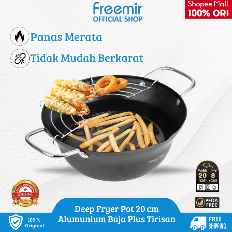 Jual Special freemir Deep Fryer Pot 2 in 1 24 cm Dengan Rak Tirisan ...