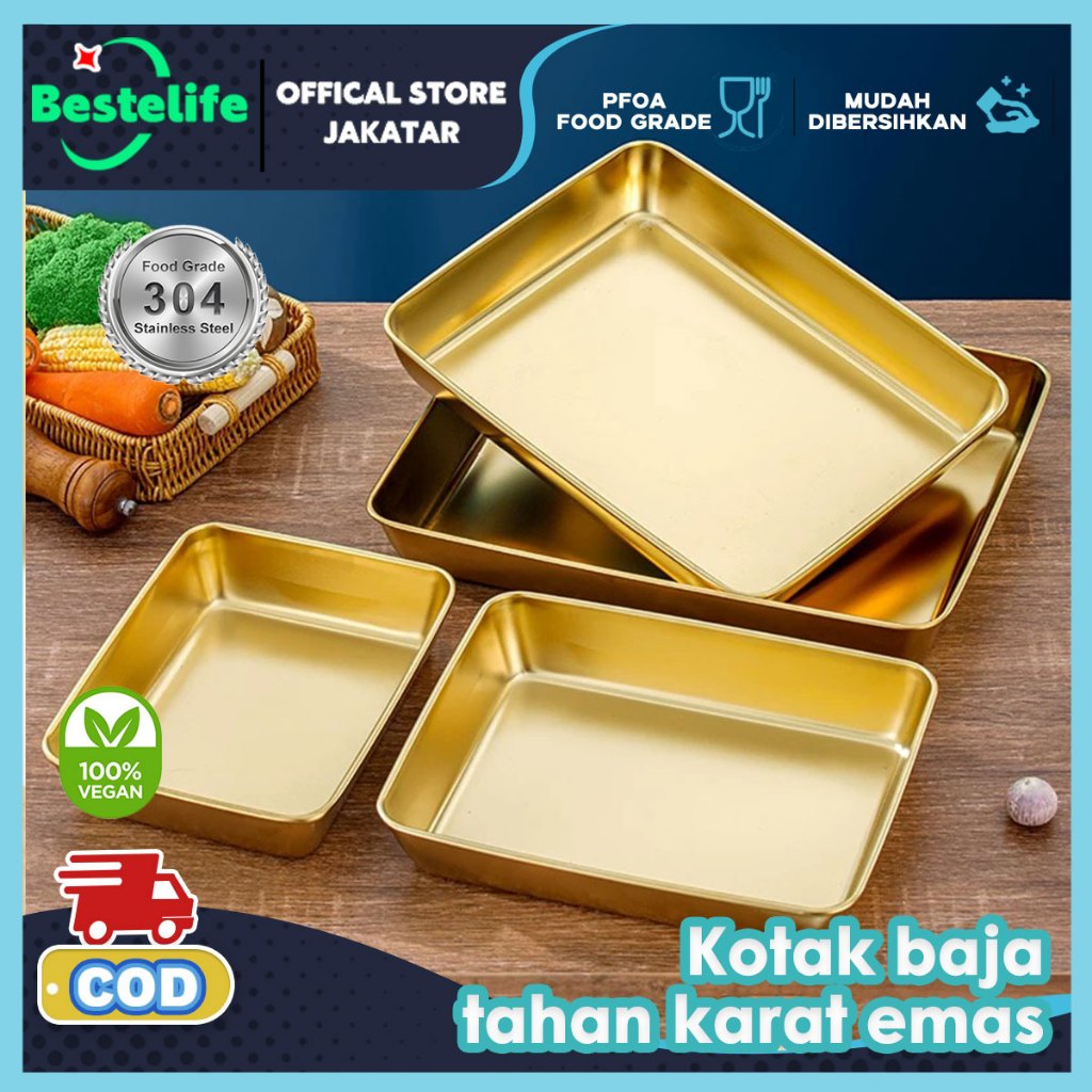 Jual 【COD】Bestelife Gold Food Box Stainless 304 Tempat Wadah Makanan ...