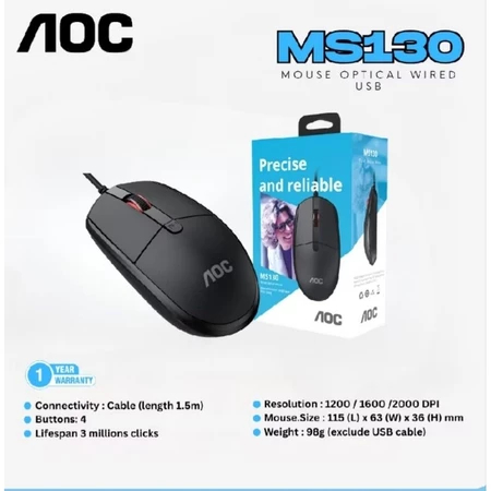Jual Mouse usb kabel Aoc Ms-130 Original | Shopee Indonesia