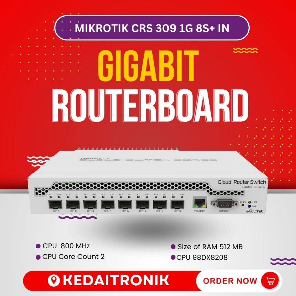 Jual Mikrotik CRS 309 1G 8S+ IN CRS309-1G-8S+IN RouterBoard | Shopee ...