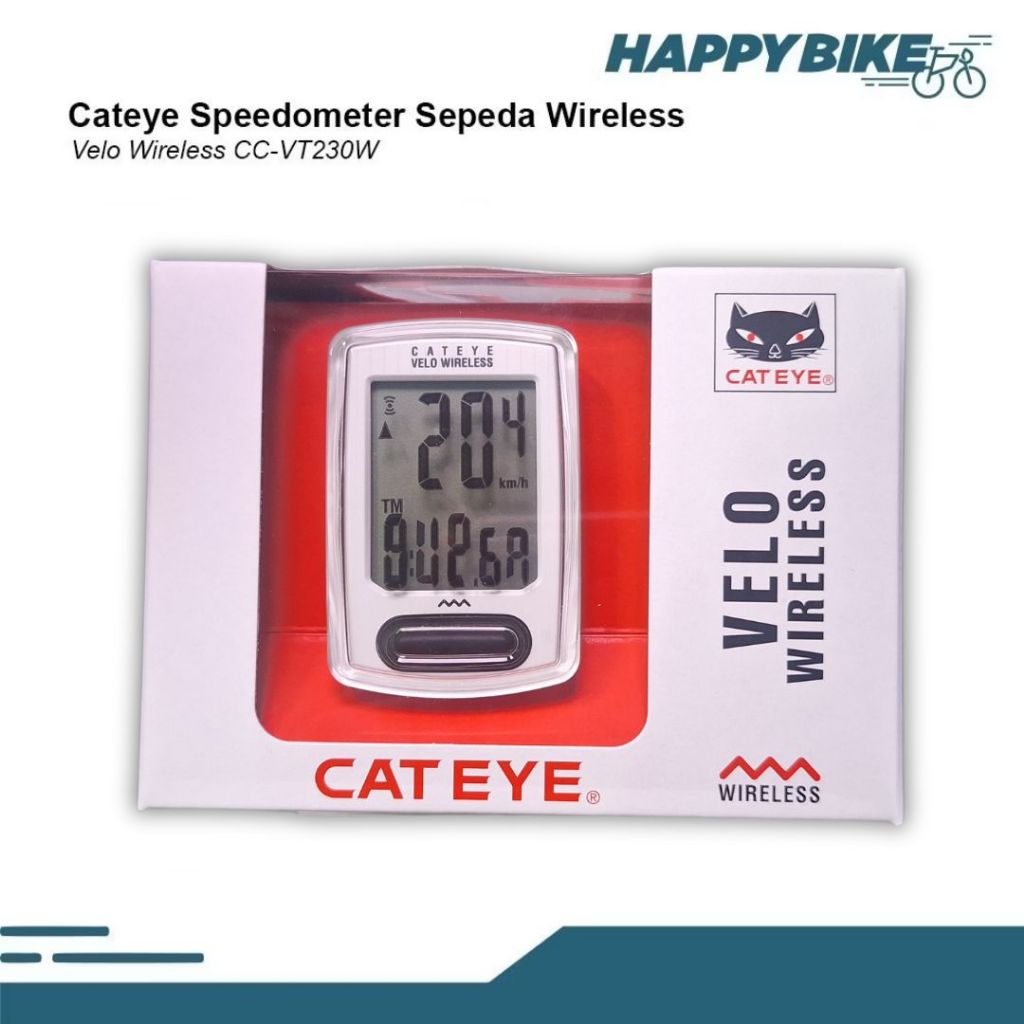 Jual Wireless Speedometer Cateye Sepeda CC-VT230W Velo Bicycle Digital ...