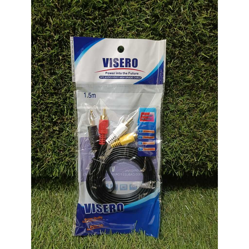 Jual Kabel AV RCA Aux 3 in 1 Audio Video 1.5m Visero / AV | Shopee ...