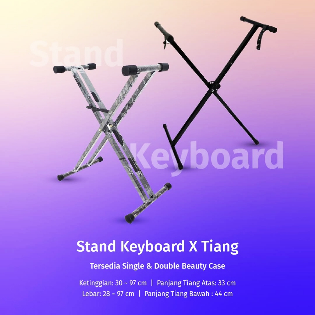 Jual Stand Keyboard Model X Single Double AXL Silang Kuat Kokoh Besi ...