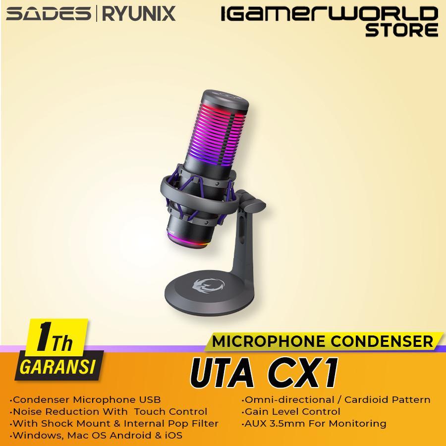 Jual Ryunix Uta CX1 RGB / GOGO Boom Arm Microphone with Noise Reduction ...