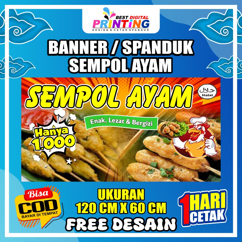 Jual BANNER/SPANDUK SEMPOL AYAM (BISA CUSTOM) UKURAN 120X60 CM | Shopee ...