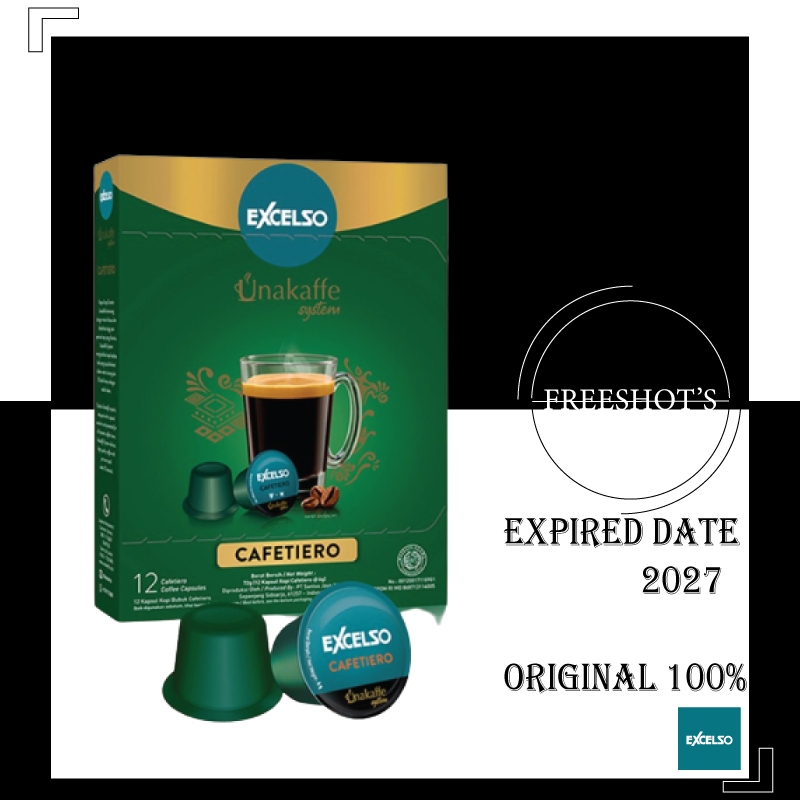Jual Excelso Capsule Unakaffe Kopi Kapsul Cafetiero (1 Box 12 Capsule ...