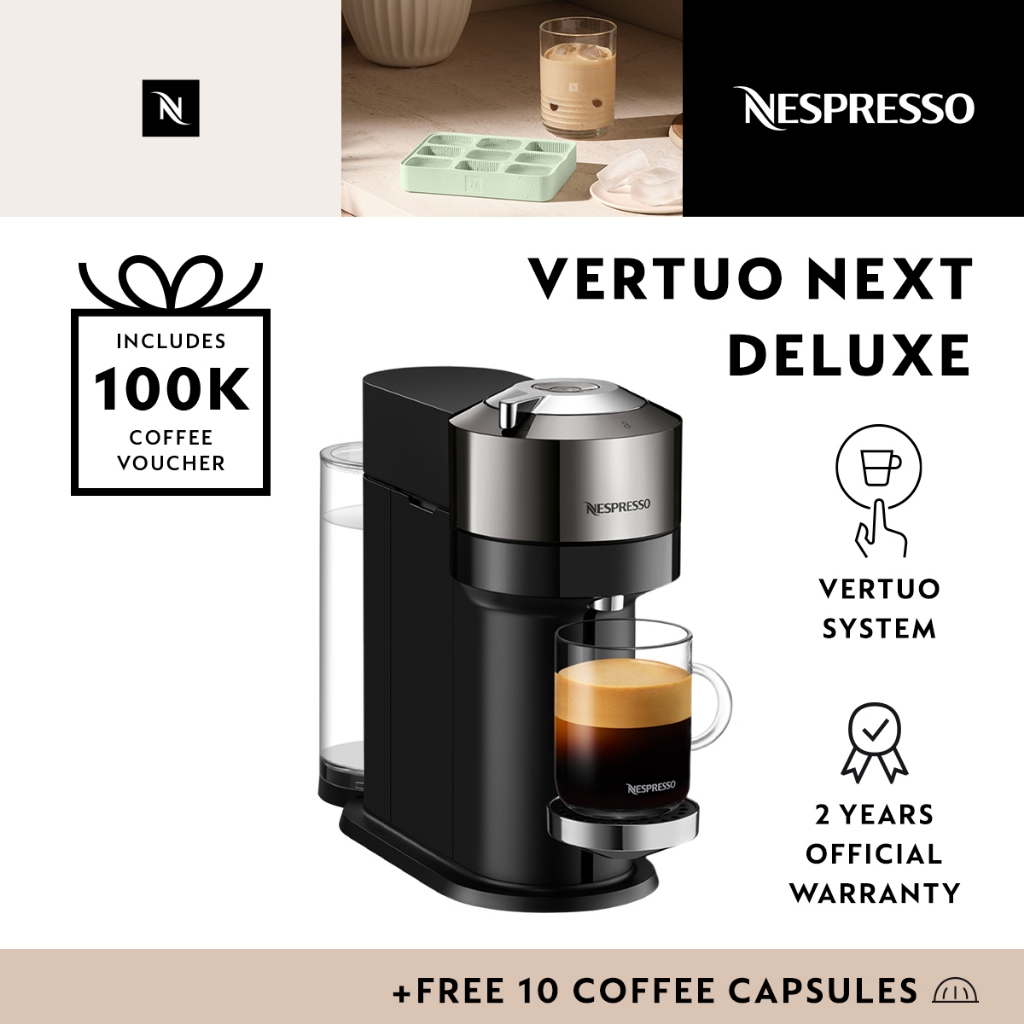 Jual Nespresso Vertuo Next Deluxe Coffee Machine, Silver (Mesin Kopi ...