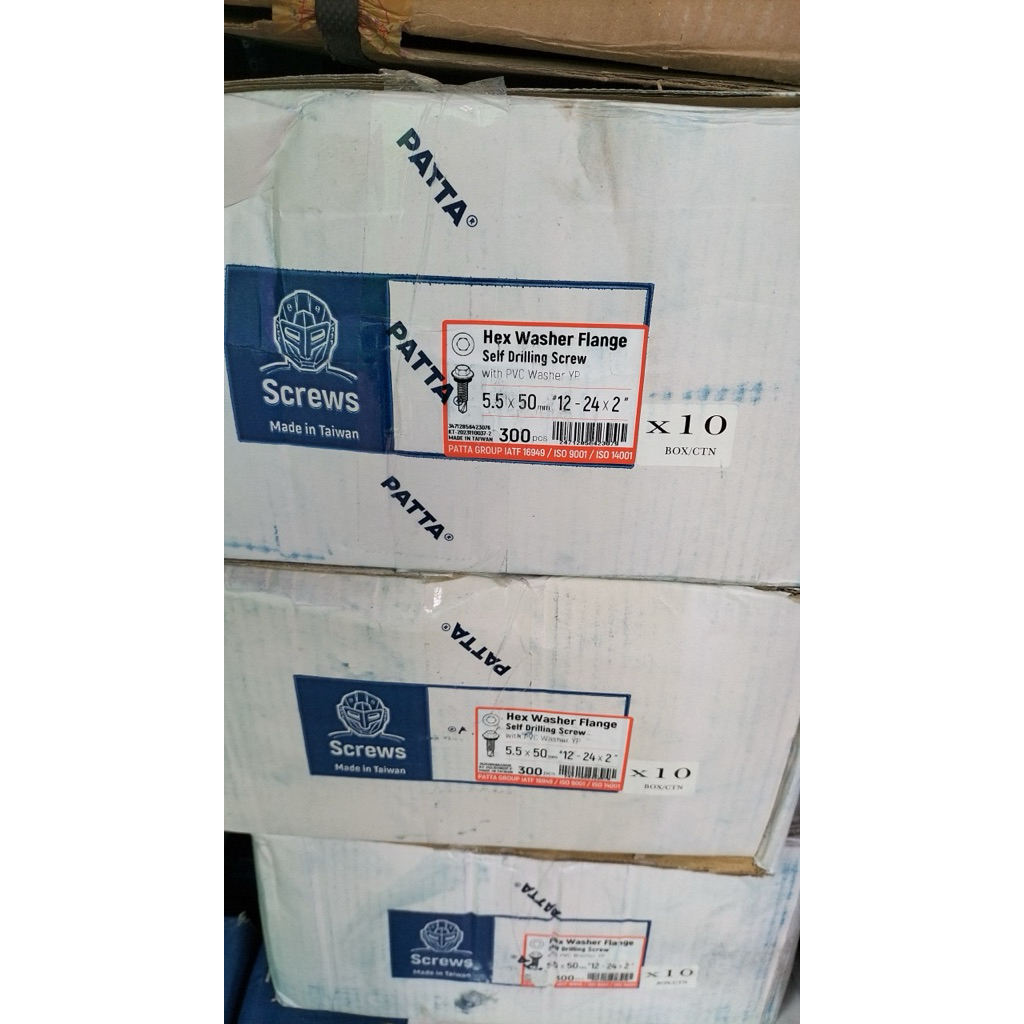 Jual Baut Atap Patta 12x50 / 1box / 1 kotak / Baut Drilling Patta 12x50 ...