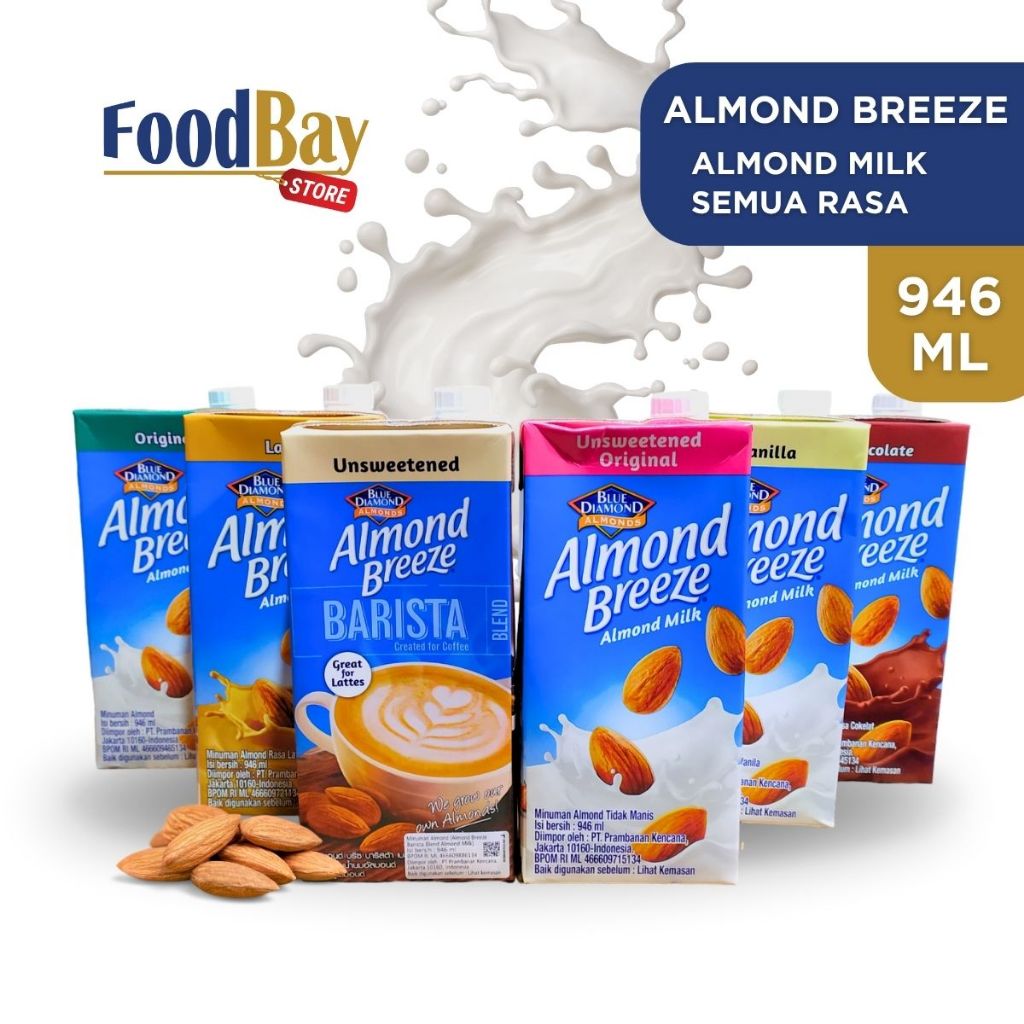 Jual Almond Breeze Blue Diamond Almond Milk Susu Almond Semua Rasa 946 ml | Shopee Indonesia