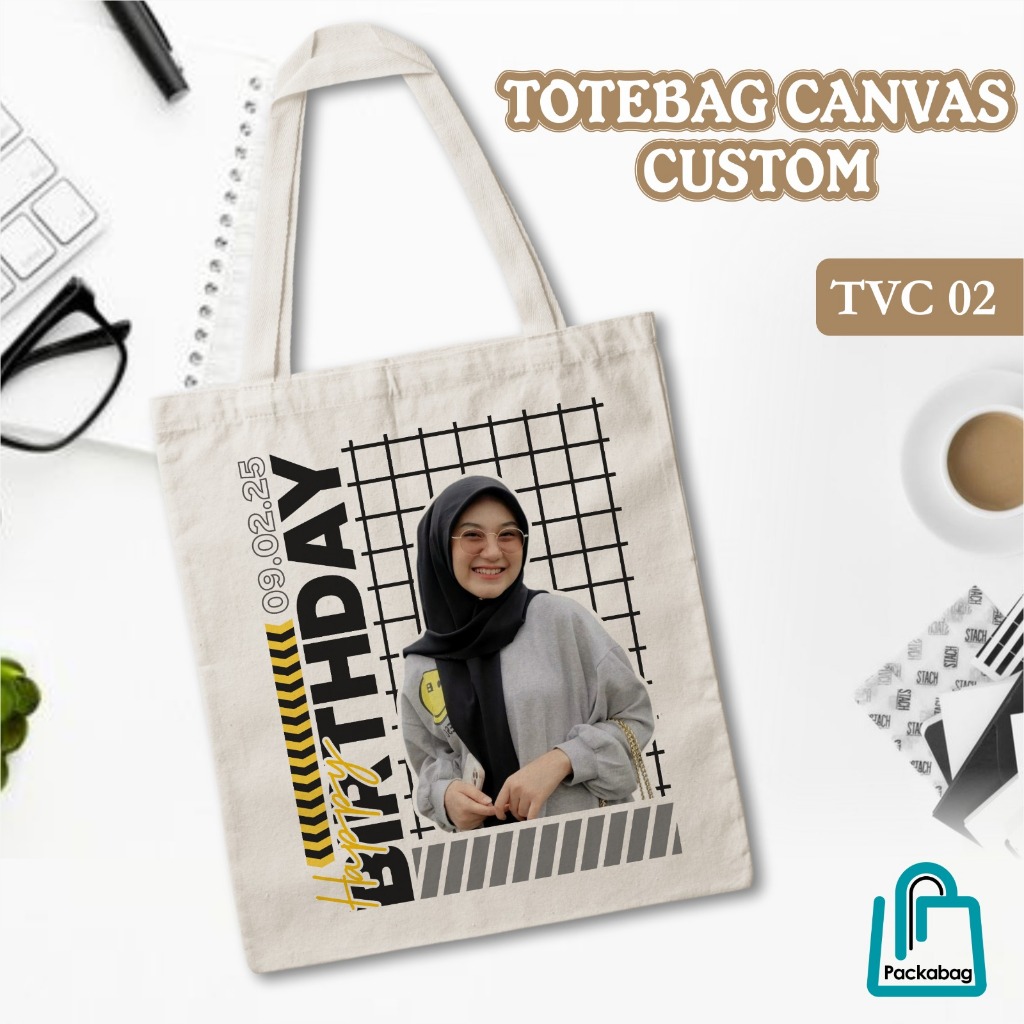 Jual Totebag Canvas Custom Sablon Foto & Nama | Goodie Bag Souvenir ...