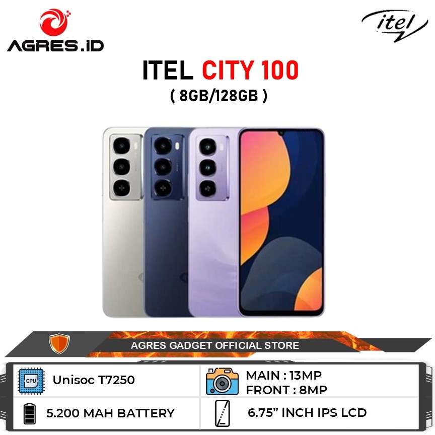 Jual Itel City 100 8GB/128GB Garansi Resmi Itel Indonesia | Shopee ...