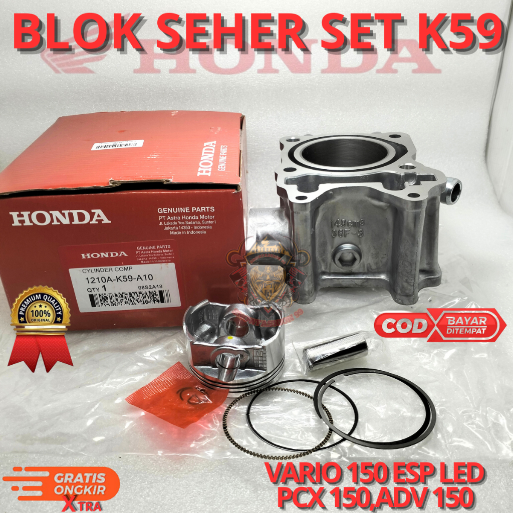 Jual BLOK SEHER SET K59 UNTUK MOTOR VARIO 150 ESP LED,PCX 150,ADV 150 ...
