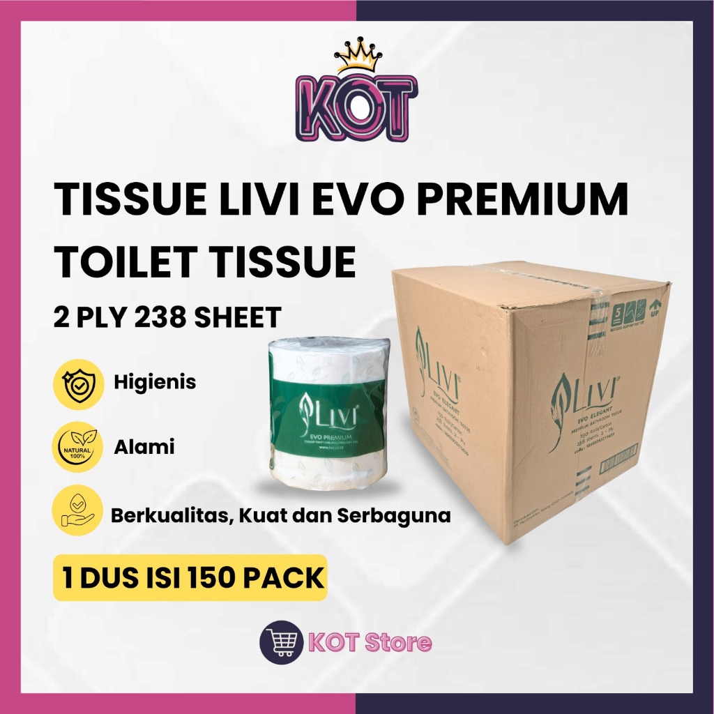Jual 1 (SATU) DUS - TISSUE LIVI EVO PREMIUM TOILET TISSUE 2 PLY 238 ...