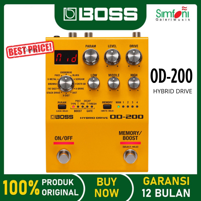 Jual BOSS OD-200 Overdrive/Distortion Stompbox Hybrid | Shopee Indonesia