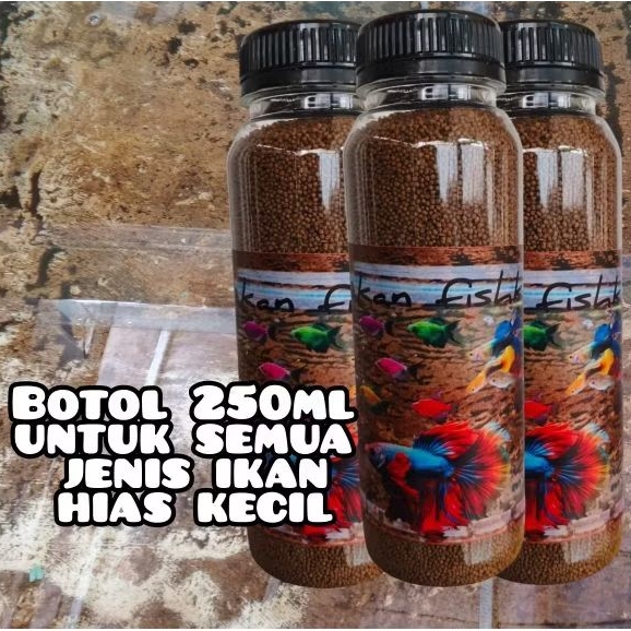 Jual makanan semua jenis ikan hias kecil botol 250ml untuk semua jenis ...