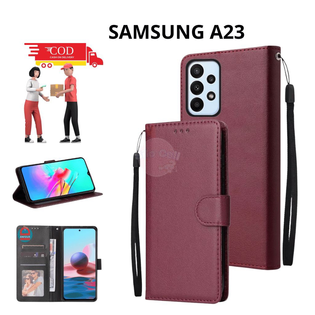 Jual Casing Flip Polos Samsung A23 Casing Flip Wallet Dompet | Shopee ...