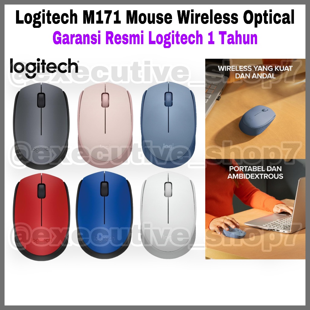 Jual Logitech M171 Mouse Wireless Optical - Garansi Resmi Logitech 1 ...