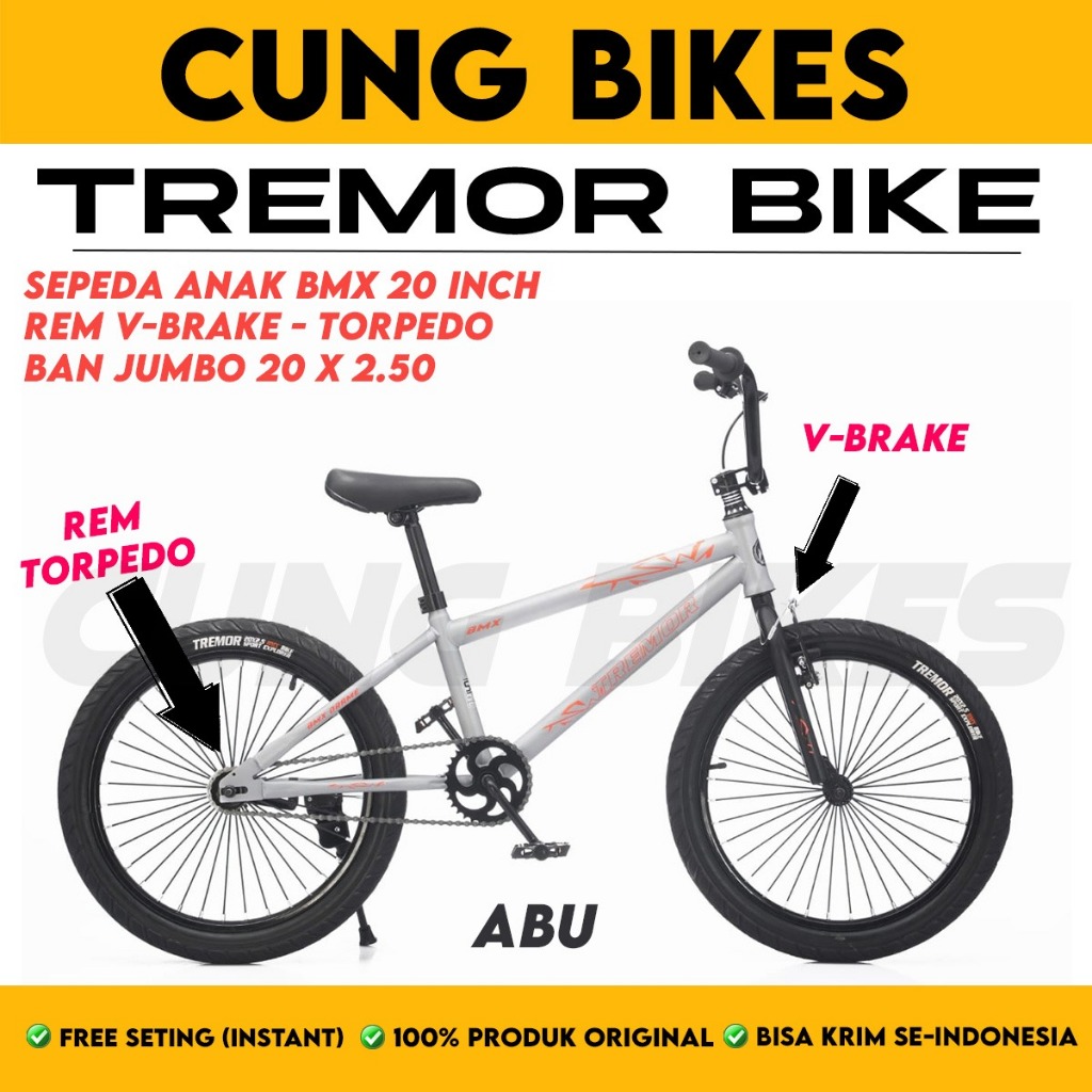 Jual Sepeda BMX 20 Inch Tremor Ban besar jumbo 2.50 Rem Torpedo ...