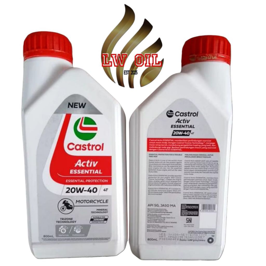 Jual Oli Motor Castrol Activ Essential 4Tak 800ml / 0,8L | Shopee Indonesia