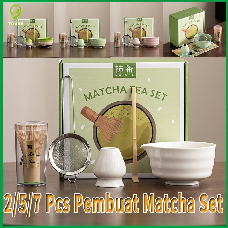 Jual 5/7 Pcs Pembuat Matcha Set Keramik Kerajinan Pembuat Matcha ...