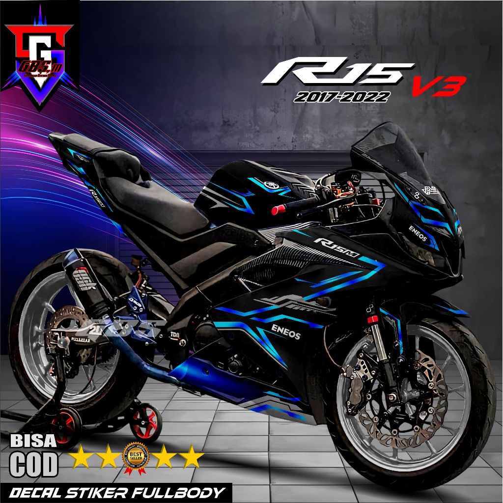 Jual Decal R15 V3 Design Lis Matrixline Terelaris Stiker Fullbody Motor ...