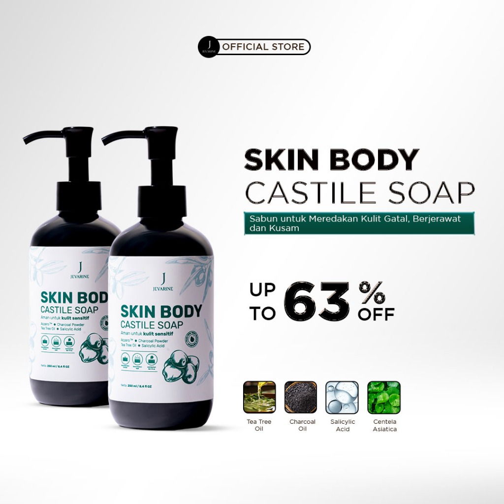 Jual Jevarine Skin Body Castile Soap 2PCS - Sabun untuk Meredakan Kulit ...