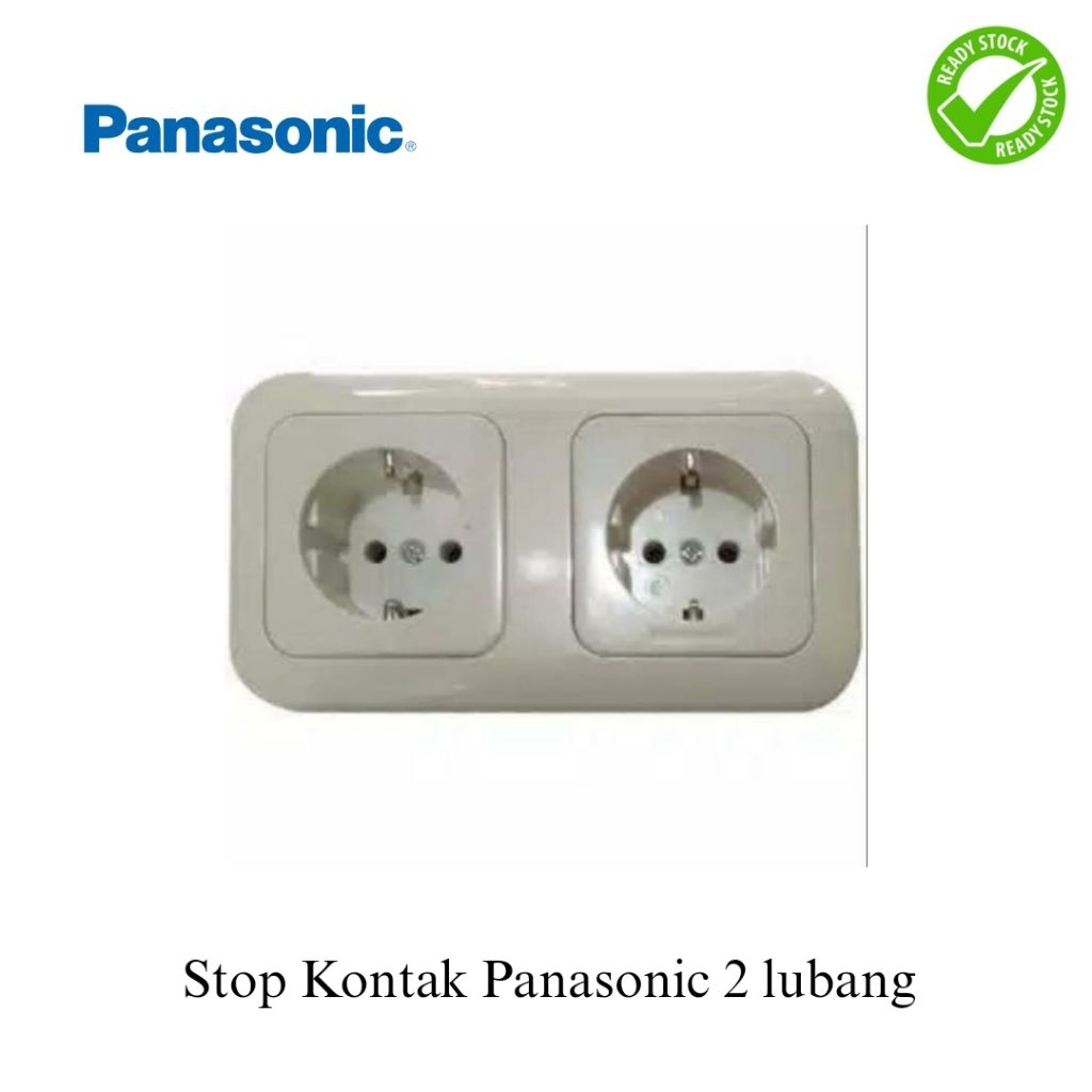 Jual Panasonic Stop Kontak Ganda NON CP WEJP11322-7 stop kontak ...
