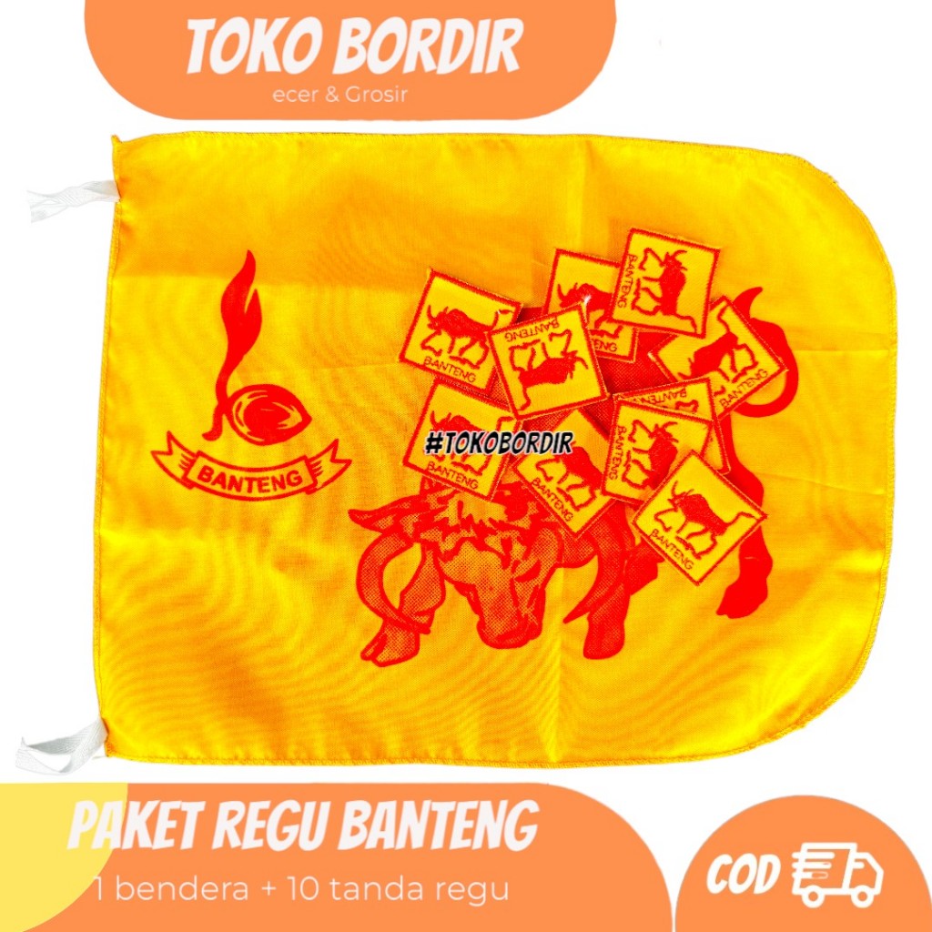 Jual Paket regu pramuka banteng ( 1 bendera regu + 10 tanda regu ...
