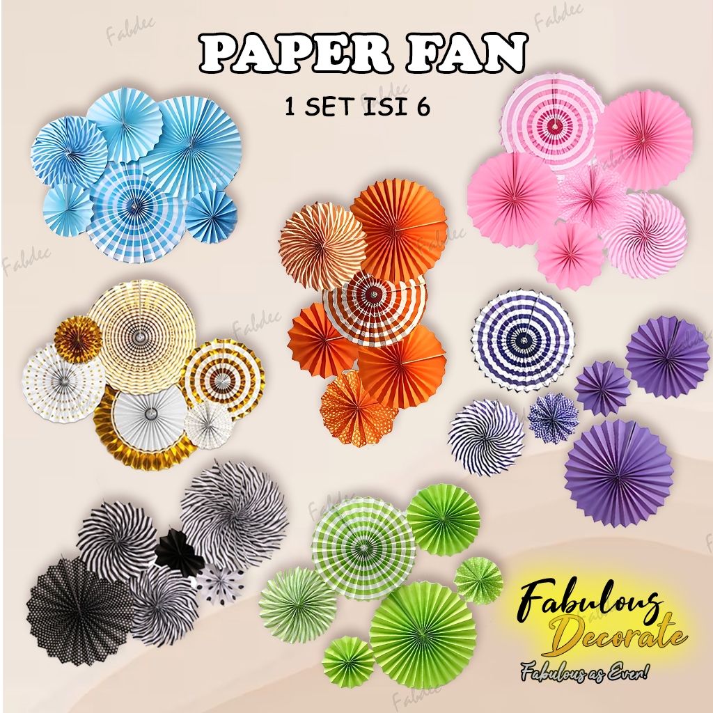Jual Fabulous Decorate Paperfan Flowers / Paper fan flower decorations ...