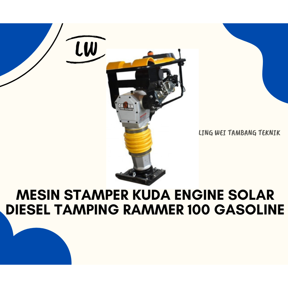Jual MESIN STAMPER KUDA ENGINE SOLAR DIESEL TAMPING RAMMER 100 GASOLINE ...