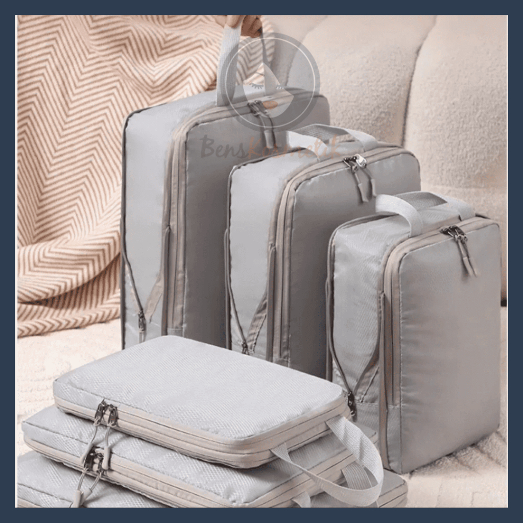 Jual [4 Pcs] Set Tas Travel Organizer Zipper Kompresi Premium 4in1 ...