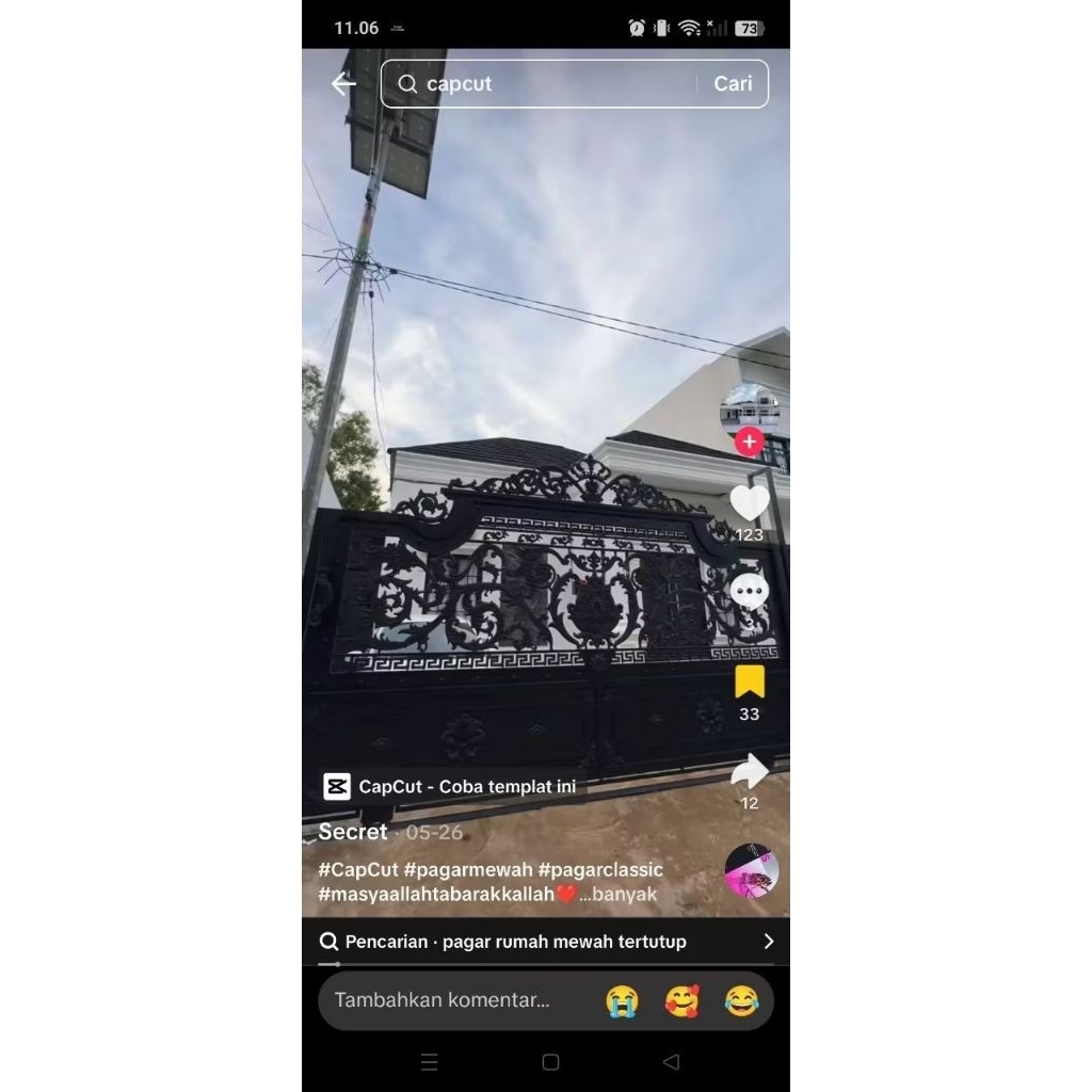 Jual ornamen plat besi untuk pagar L 2,5m pengganti cor aluminium ...