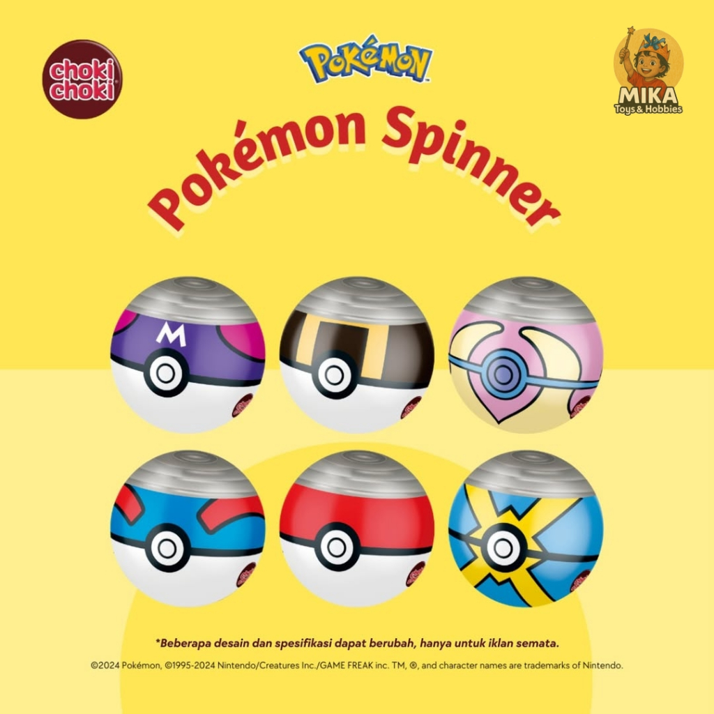 Jual Choki Choki Surprise Pokemon Pokeball Spinner Quick Dive Heal ...