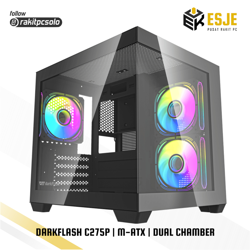 Jual Case Gaming Darkflash C275P M-ATX Gaming Case Mirip VBR Z2 ...