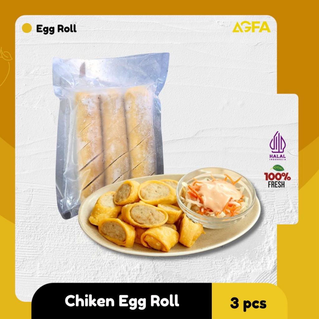 Jual Chiken Egg Roll Hokben / Egg Roll Ayam Frozen / Bekal Anak ...