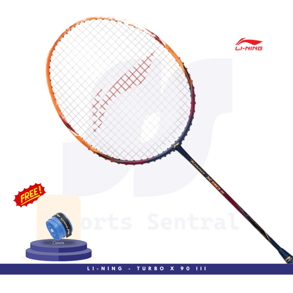 Jual Li-Ning Raket Badminton TURBO X 90 III Free Cover + Grip | Shopee ...