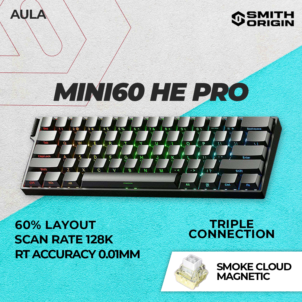 Jual AULA MINI 60 HE PRO Trimode Hall Effect Magnetic Switch Engrave ...